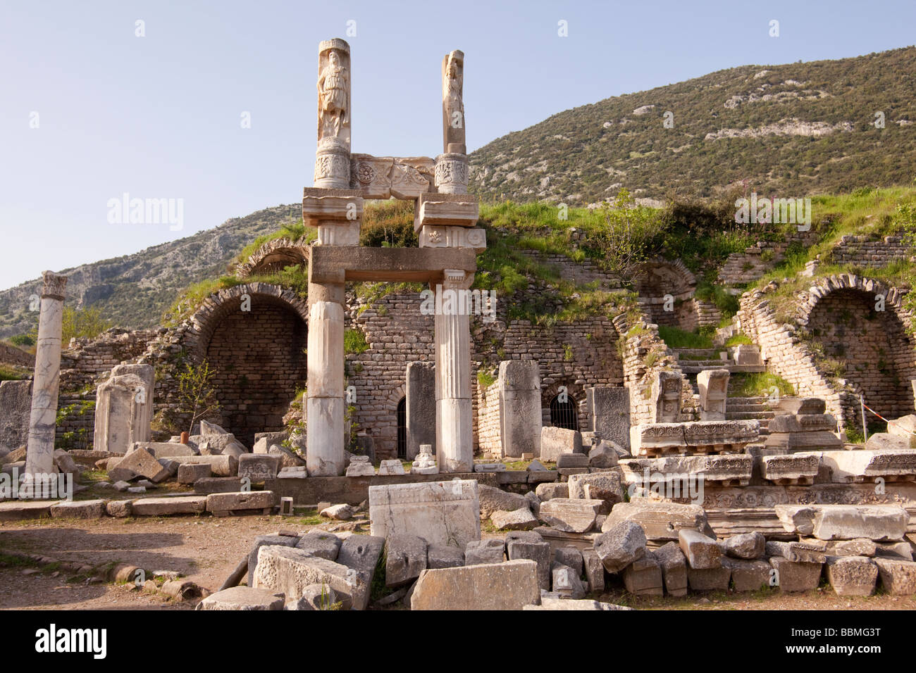 Ancient ruins and rubble at Ephesus in Turkey Stock Photo - Alamy
