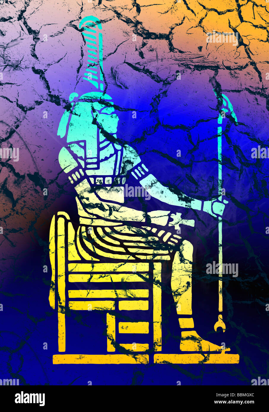 Illustration of an ancient Egyptian Pharaoh Stock Photo - Alamy