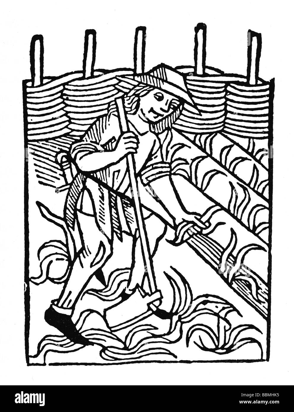 Medieval woodcuts Black and White Stock Photos & Images - Alamy