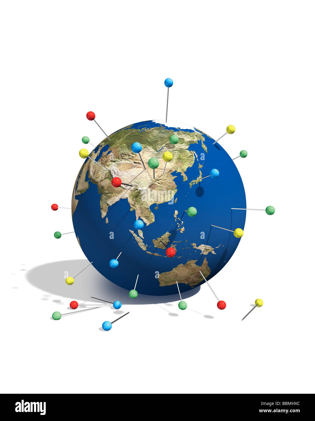 Push pin in colorful Cut Out Stock Images & Pictures - Alamy