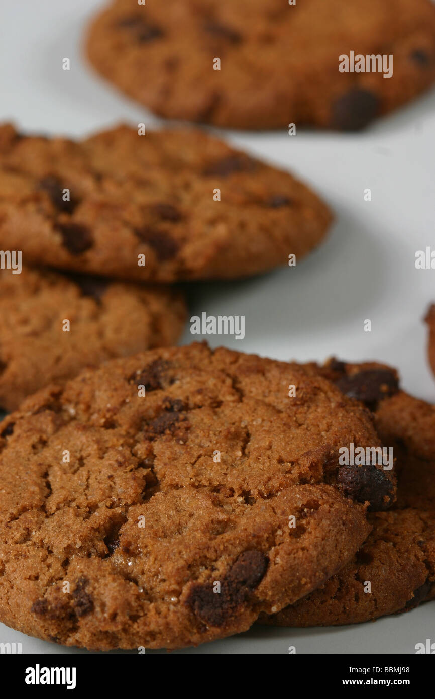 Double Choco Chip Cookies Stock Photo - Alamy