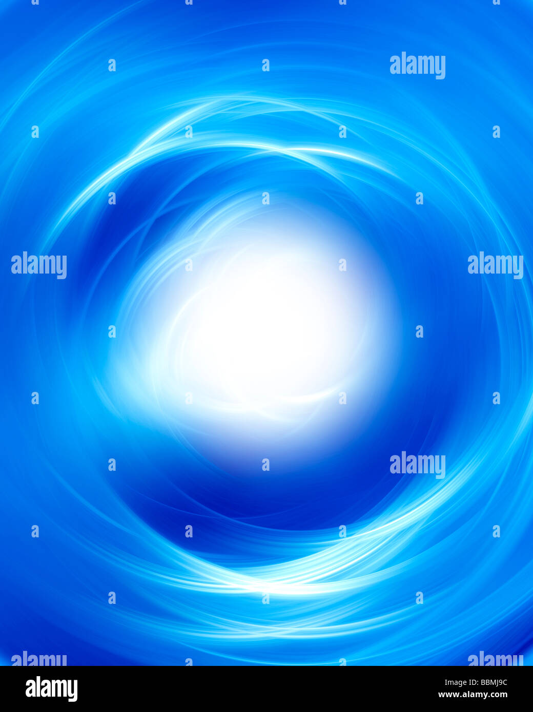 Bright light with circular patterns on blue background Stock Photo - Alamy