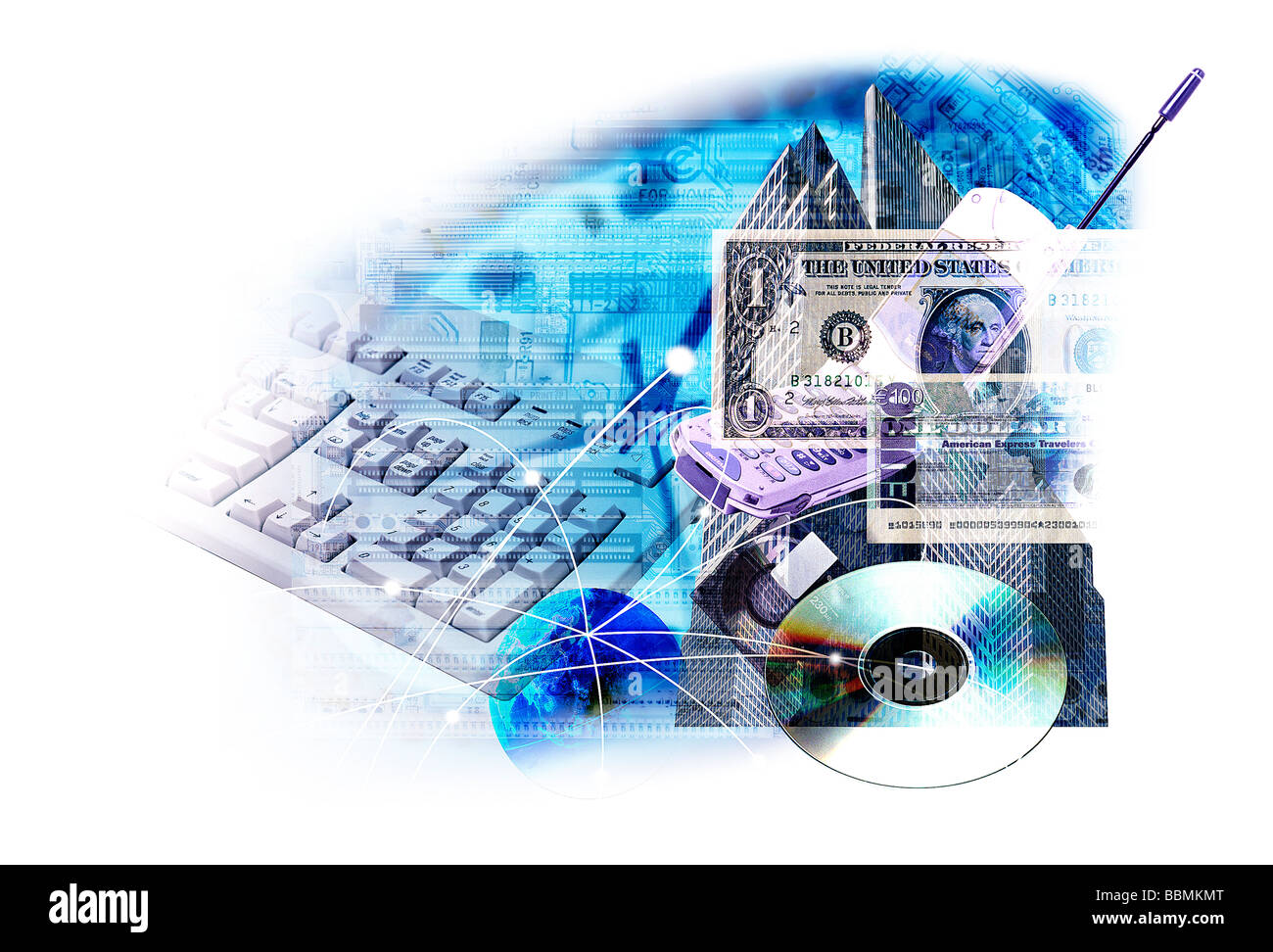 View of electronic devices (digital composite Stock Photo - Alamy