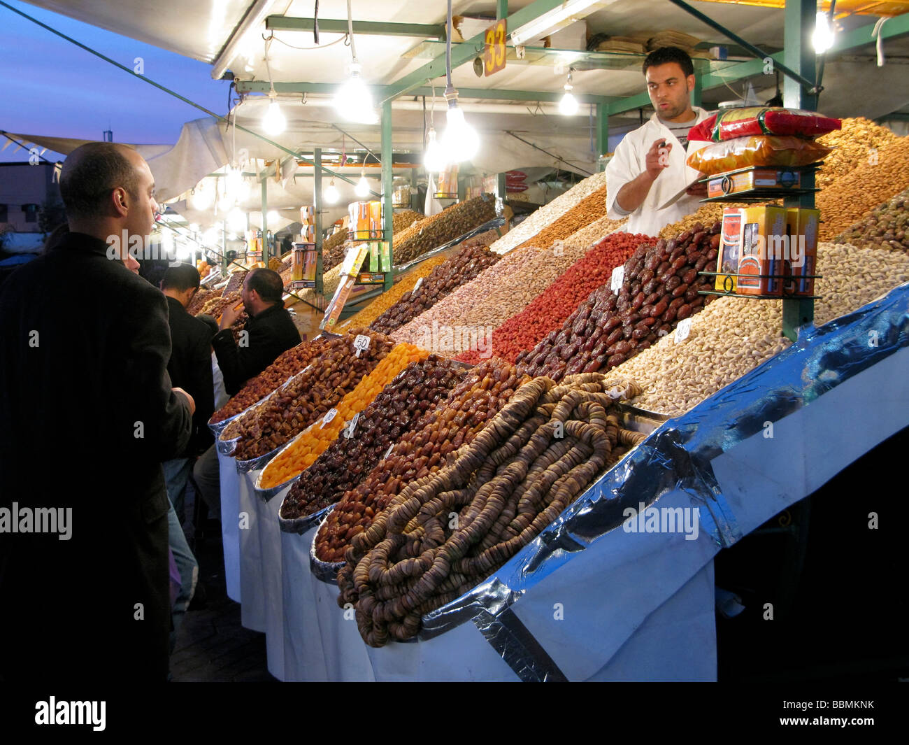 Dried fruit and nut stall Marrakech souk Morocco Stock Photo - Alamy