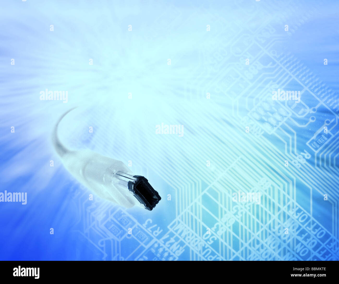 Digital composite of USB connector and computer circuit Stock Photo - Alamy
