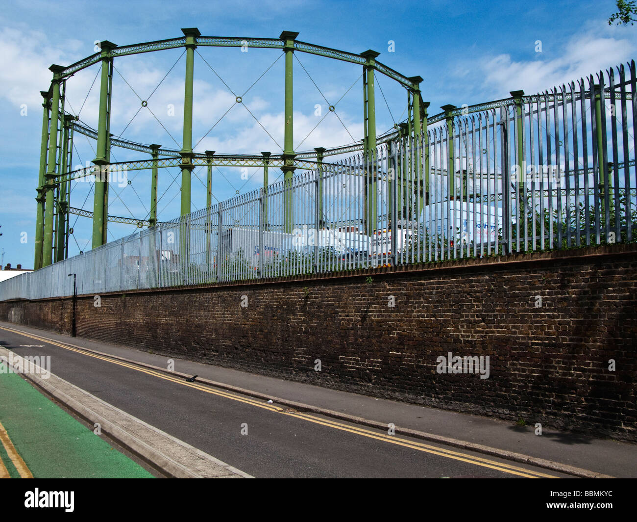Gasometer, Oval, London Stock Photo - Alamy