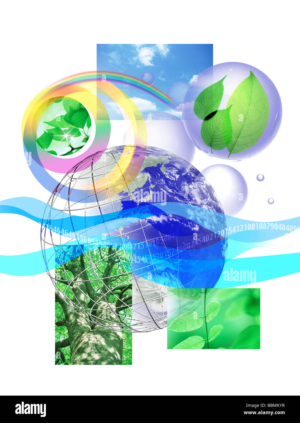 Collage of nature Stock Photo - Alamy