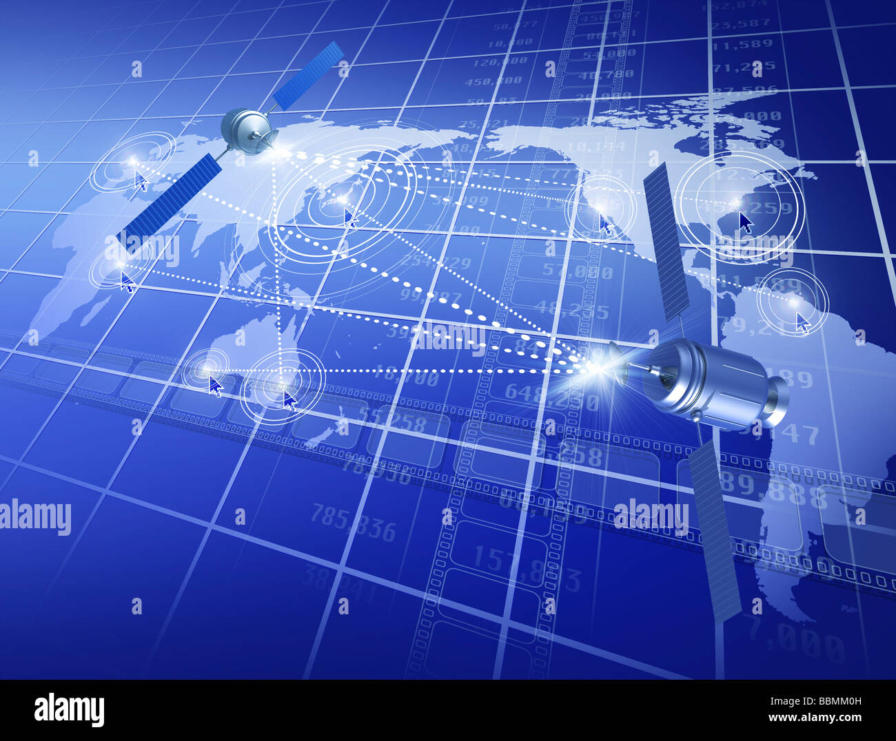 Digital composite of satellites Stock Photo - Alamy