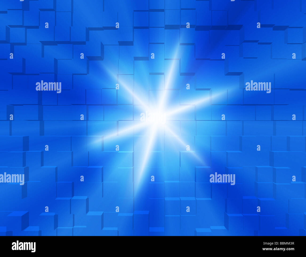Bright light with blocks in background Stock Photo - Alamy