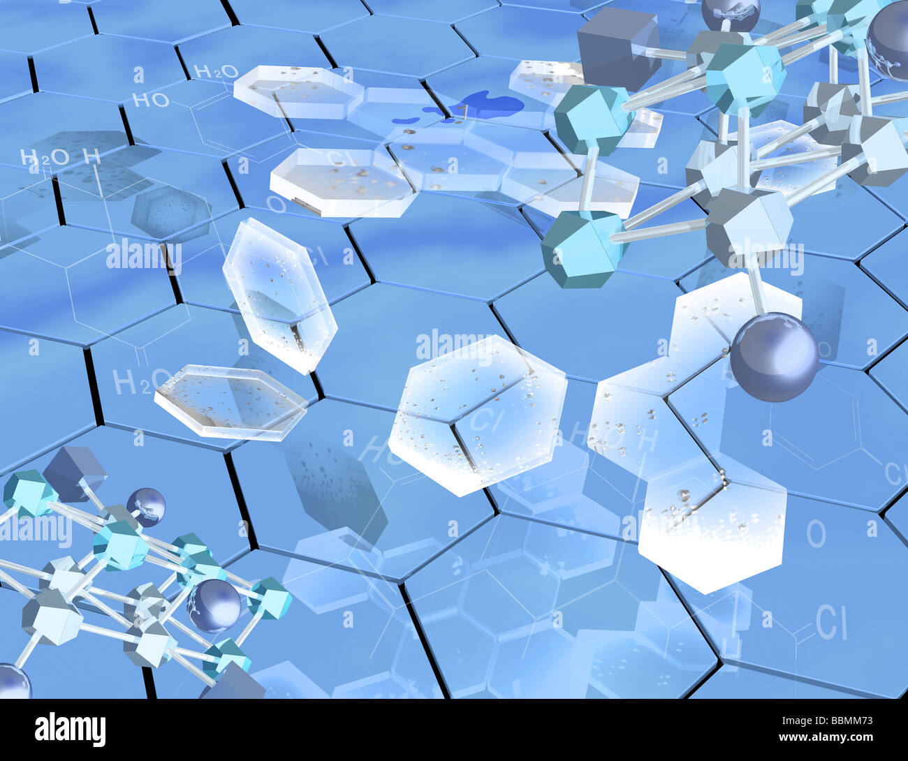 View of abstract chemical formula Stock Photo - Alamy