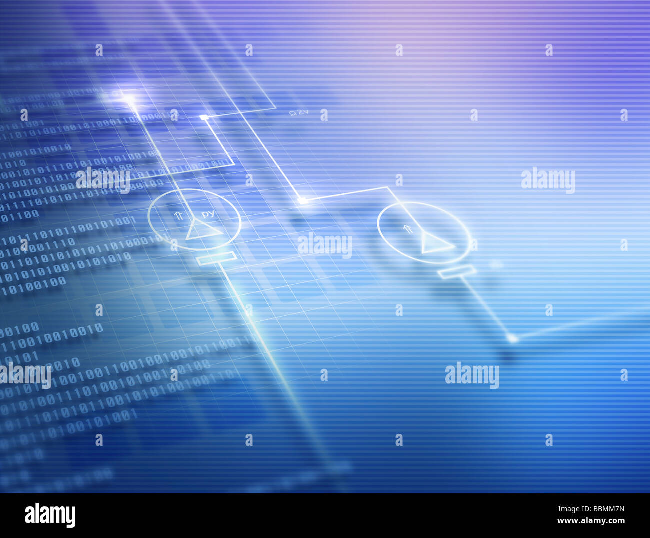 Abstract electric circuit with codes Stock Photo - Alamy