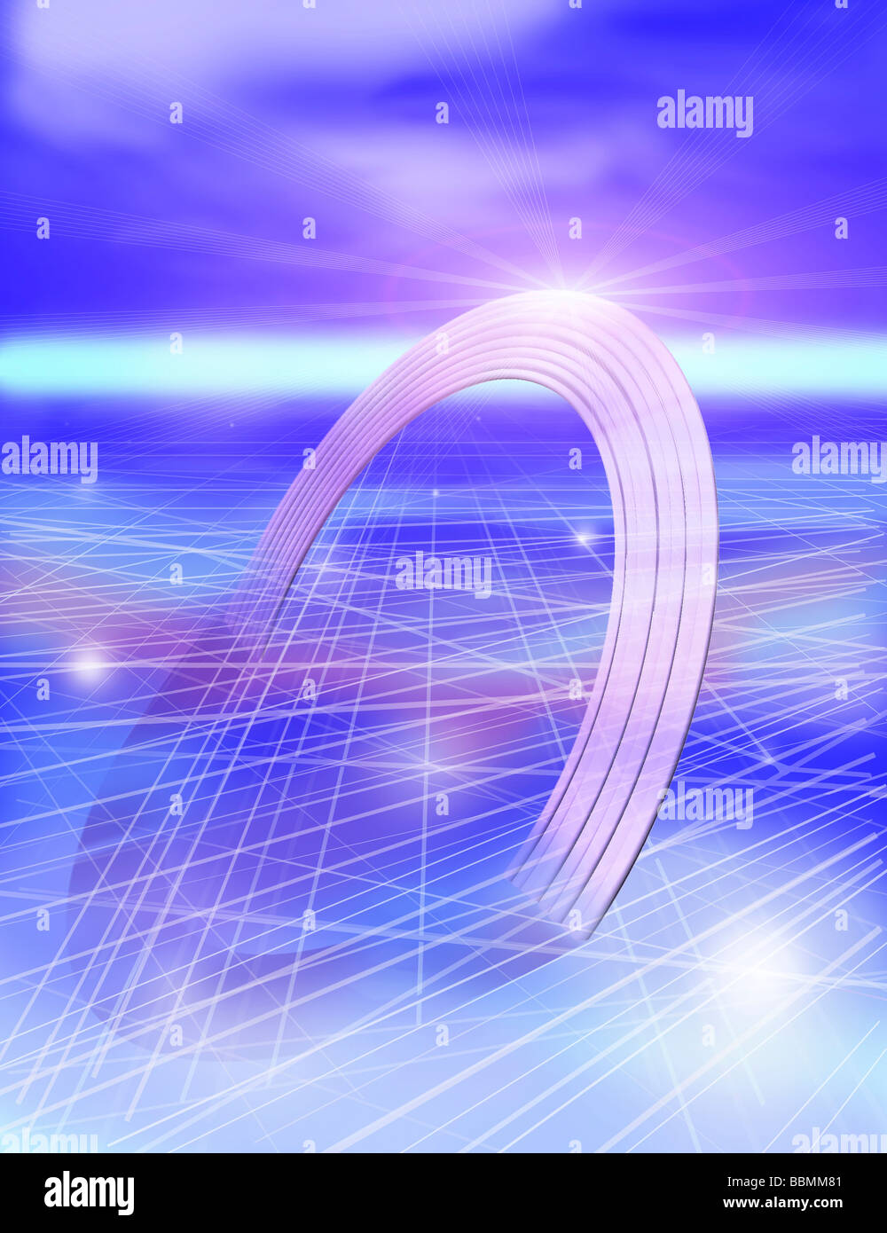Abstract curve with a sparkling light Stock Photo - Alamy