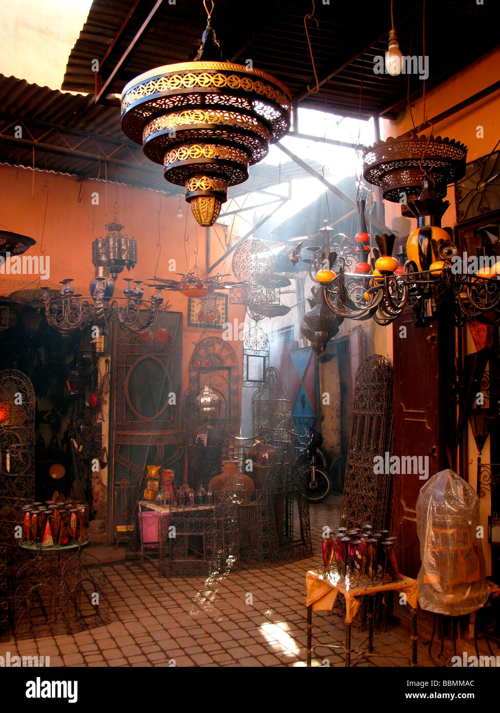 Shop interior in Marrakech souk Morocco Stock Photo - Alamy