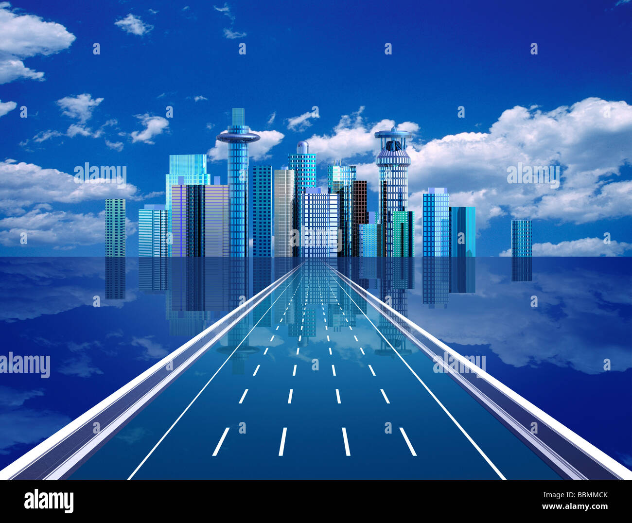 Urban roadway scene buildings hi-res stock photography and images - Alamy