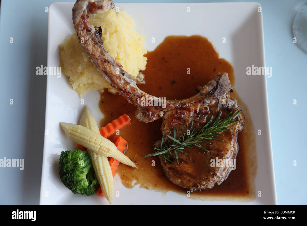 Lamp Chop Meal Stock Photo - Alamy