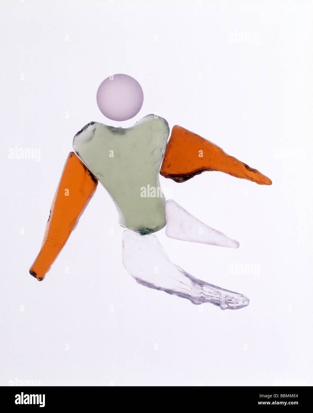 Representation of a human with colorful pebbles Stock Photo - Alamy