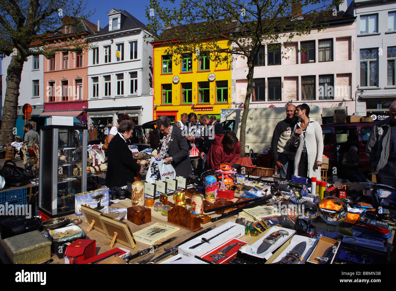 Flea market Gent Belgium Flanders Flandern Stock Photo - Alamy