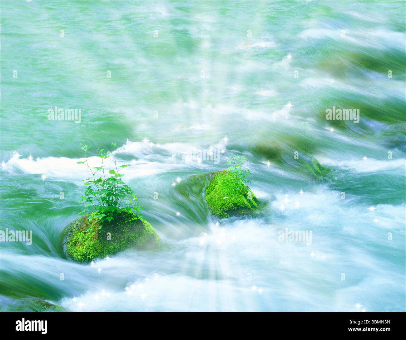View of water flowing Stock Photo - Alamy