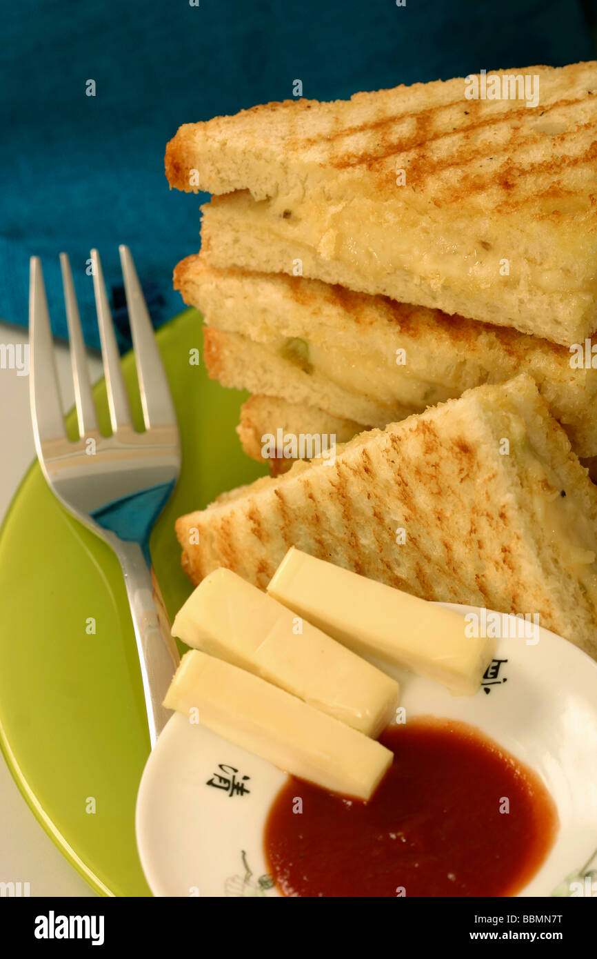 Cheese grilled toast Stock Photo - Alamy