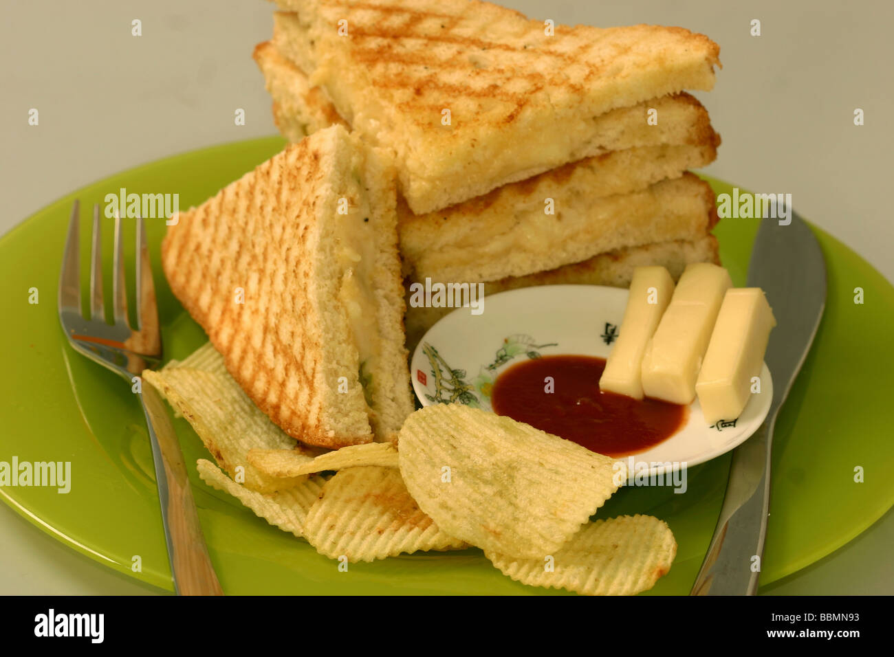 Cheese grilled toast Stock Photo - Alamy