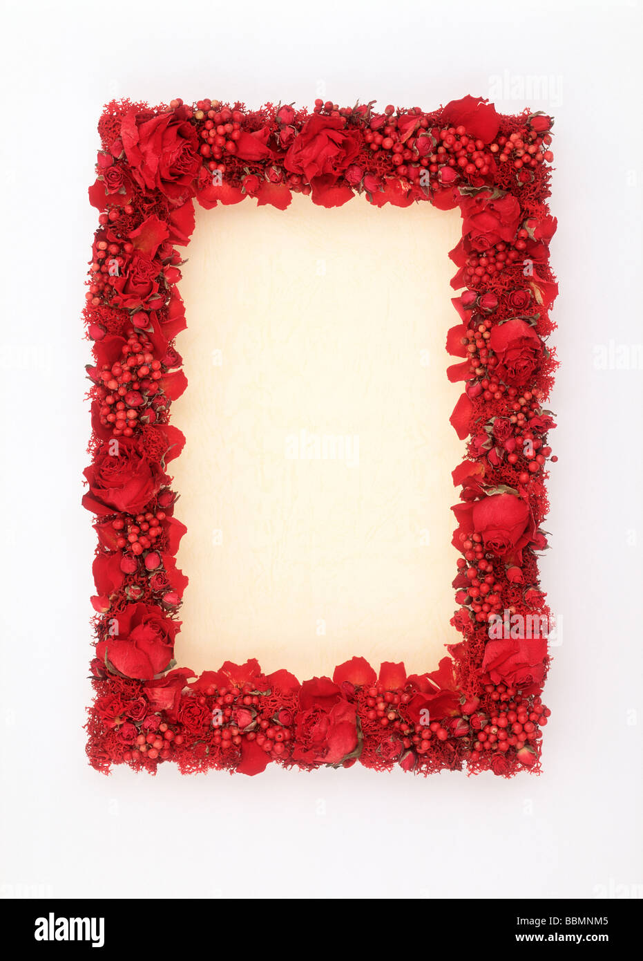 A frame of red flowers Stock Photo - Alamy