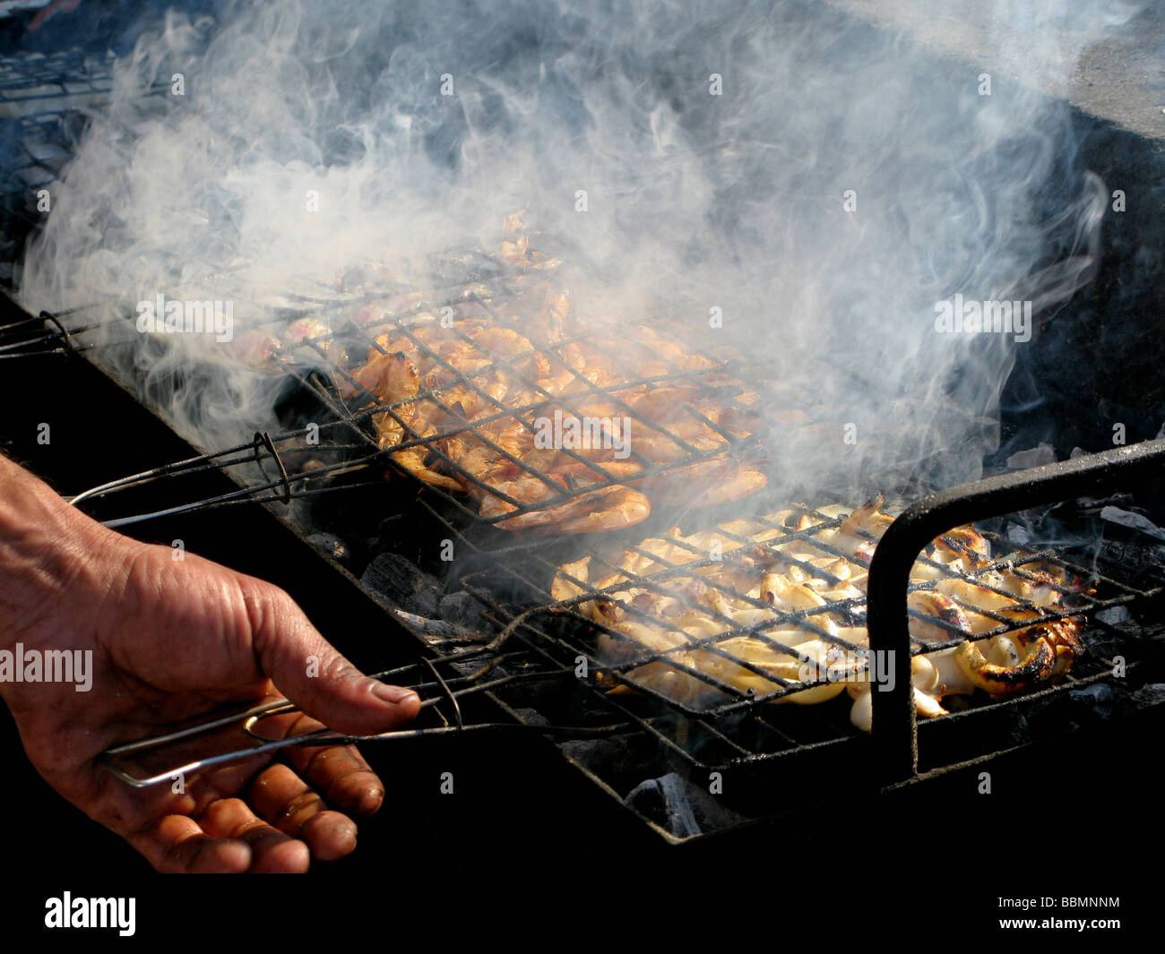 Barbeque at Essaouira market Morocco Stock Photo - Alamy