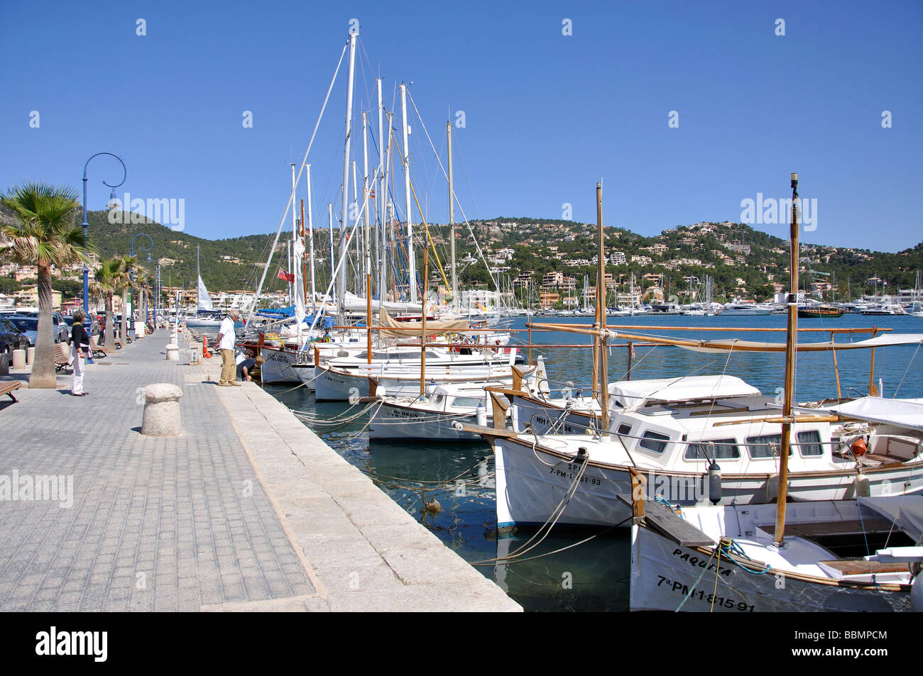 Harbour and promenade view, Port d’Andratx, Andratx Municipality ...
