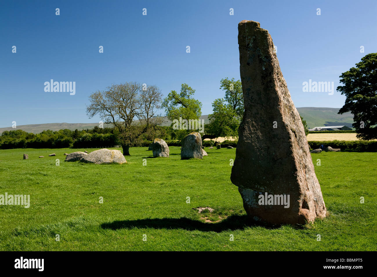 Long meg standing stones hi-res stock photography and images - Alamy