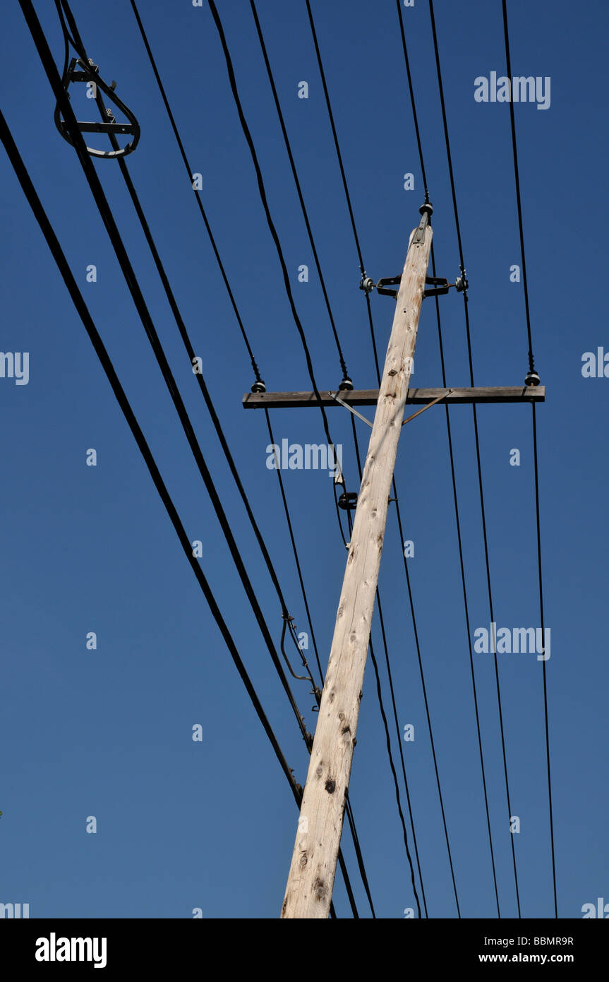 Telephone or utility pole Stock Photo - Alamy