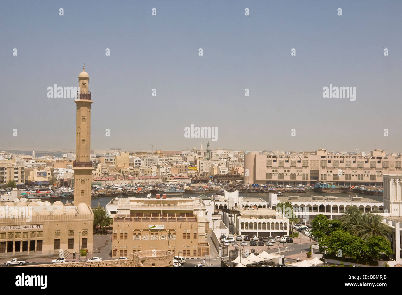Dubai Bur Dubai area and Deira Stock Photo - Alamy