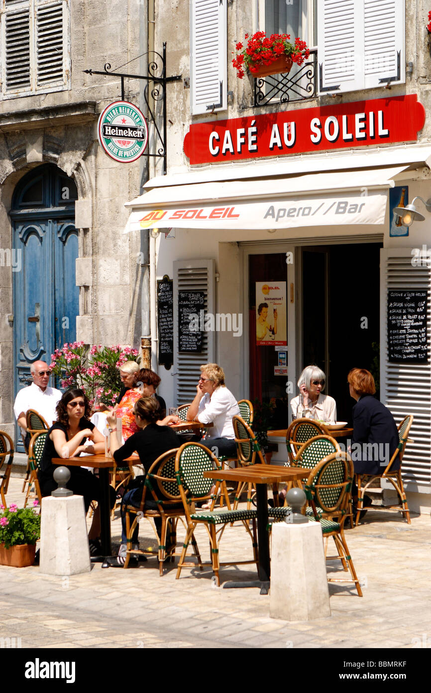 Cafe bar in La Rochelle, France Stock Photo - Alamy