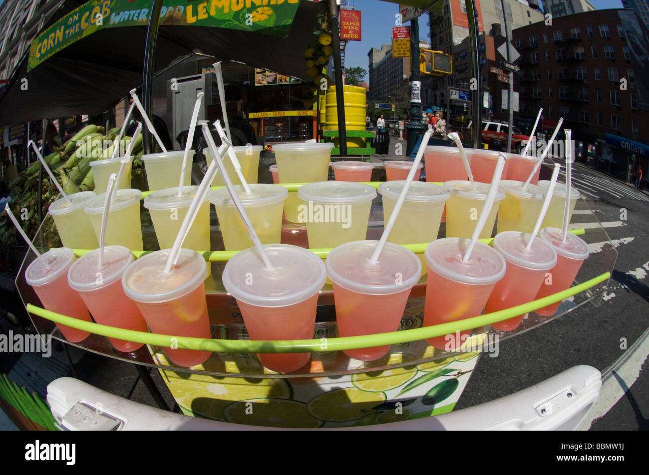 A fast food booth in a street fair in Chelsea in New York sells ...