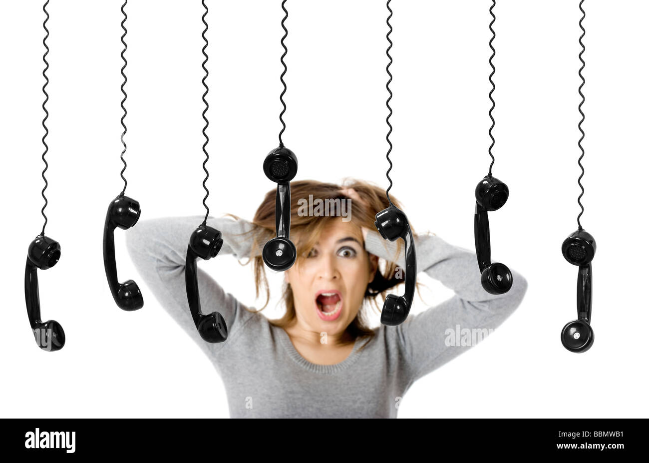 Woman shocked vintage hi-res stock photography and images - Alamy