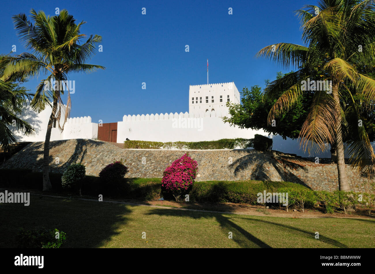 Historic adobe fortification Sohar Fort or Castle, Batinah Region ...