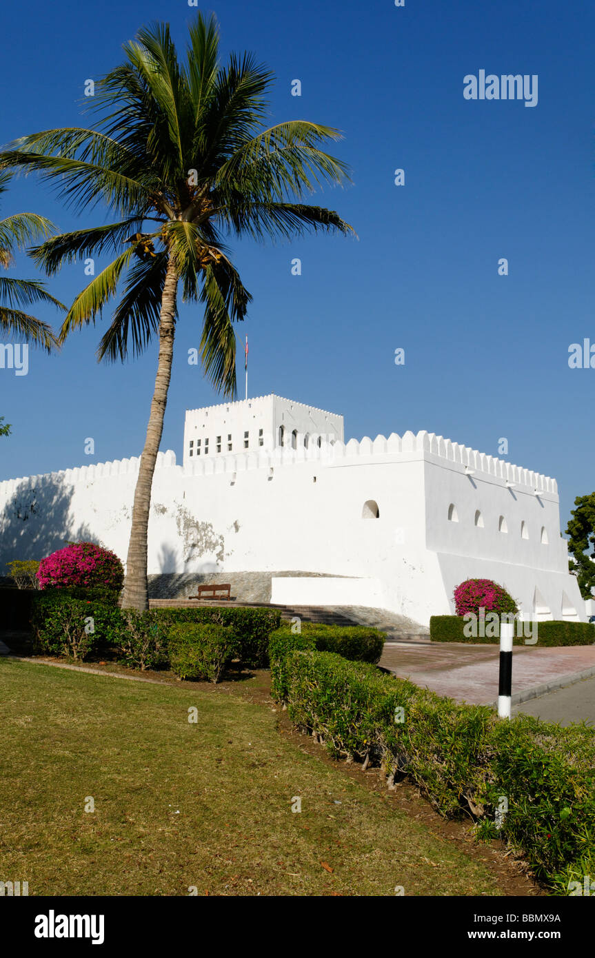 Historic adobe fortification Sohar Fort or Castle, Batinah Region ...