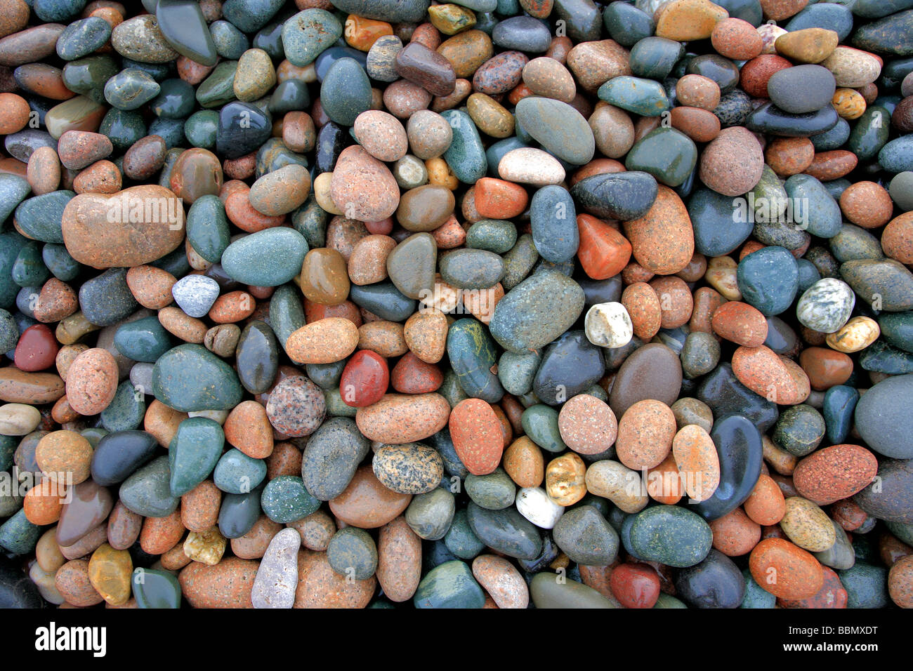 Colourfull Pebble Patterns on a beach Stock Photo - Alamy