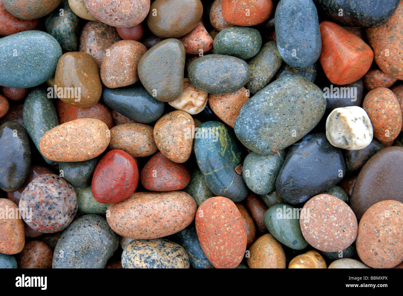 Colourfull Pebble Patterns on a beach Stock Photo - Alamy