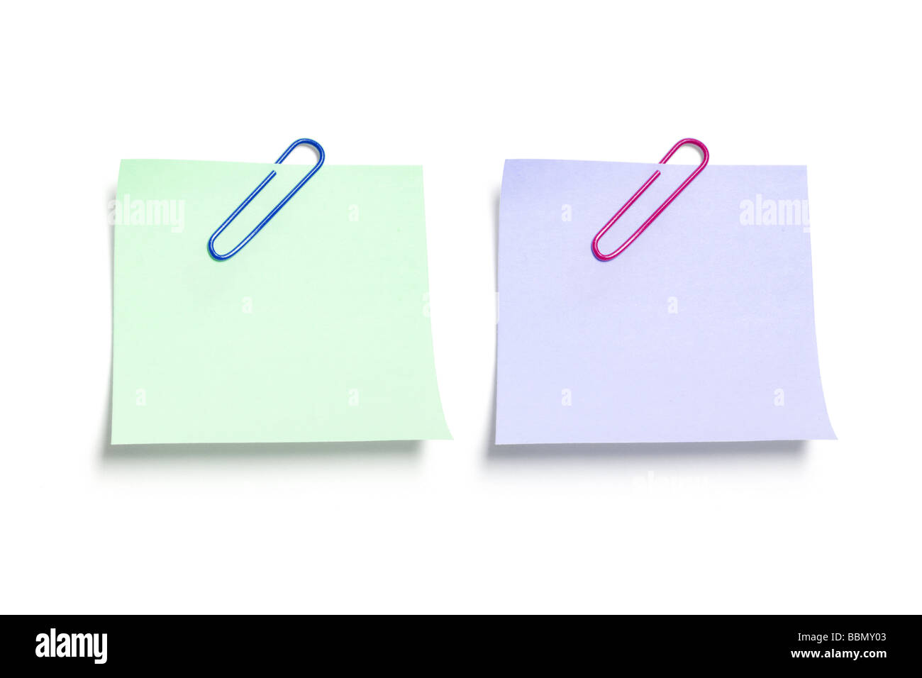 Post It Note Papers with Paperclips Stock Photo - Alamy