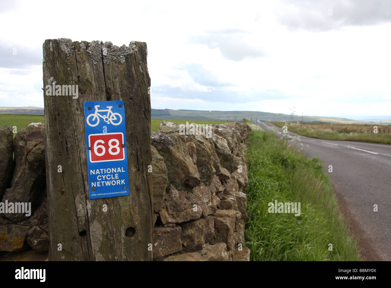 National Cycle Network route 68 sign Stock Photo - Alamy