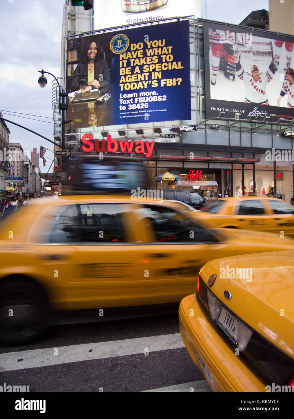 A billboard advertising hiring by the FBI is seen in New York on the ...
