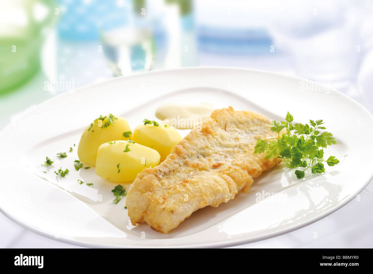 Victoria Perch with potatoes Stock Photo - Alamy