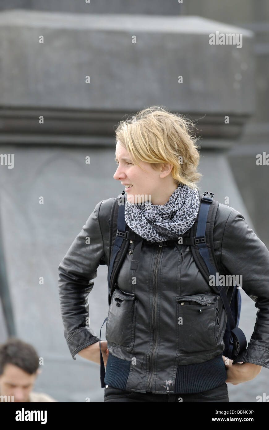 Girl looking for someone Stock Photo - Alamy