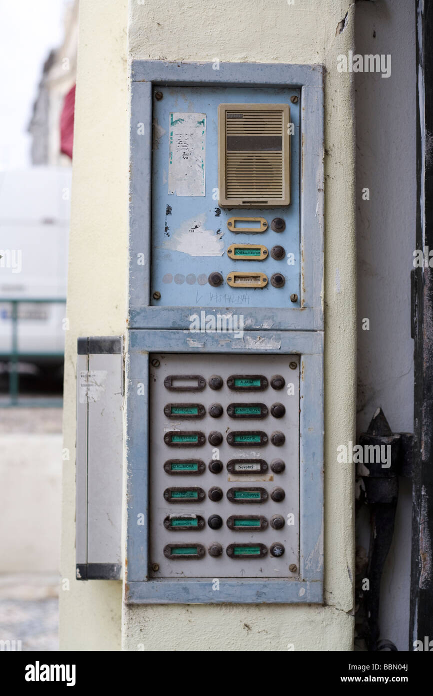 Czech republic apartment building buzzer hi-res stock photography and ...