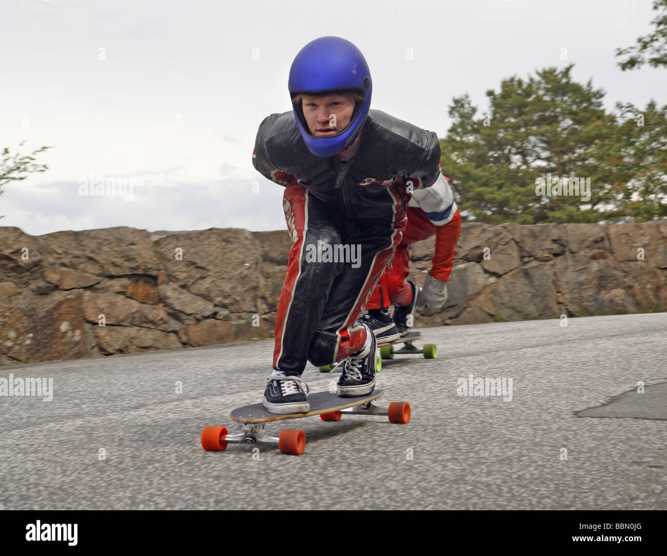 Skateboard Longboard competition Downhill race at Rambergett in ...