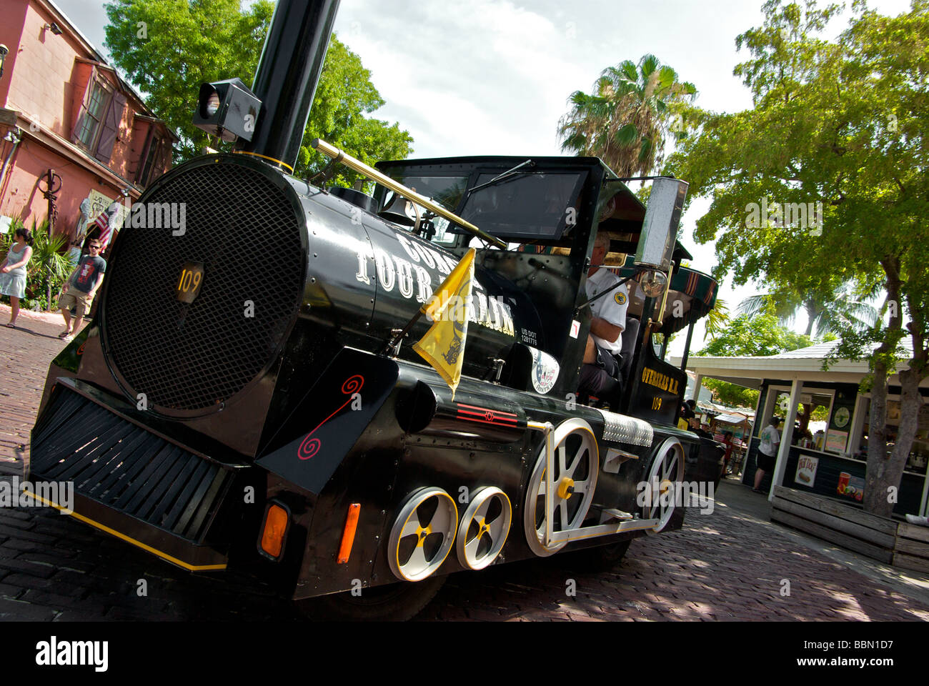 Conch Tour Train and driver guide takes tourists on guided loop of Key ...