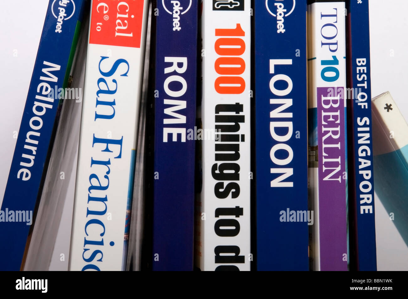 Selection of travel guide books Stock Photo - Alamy