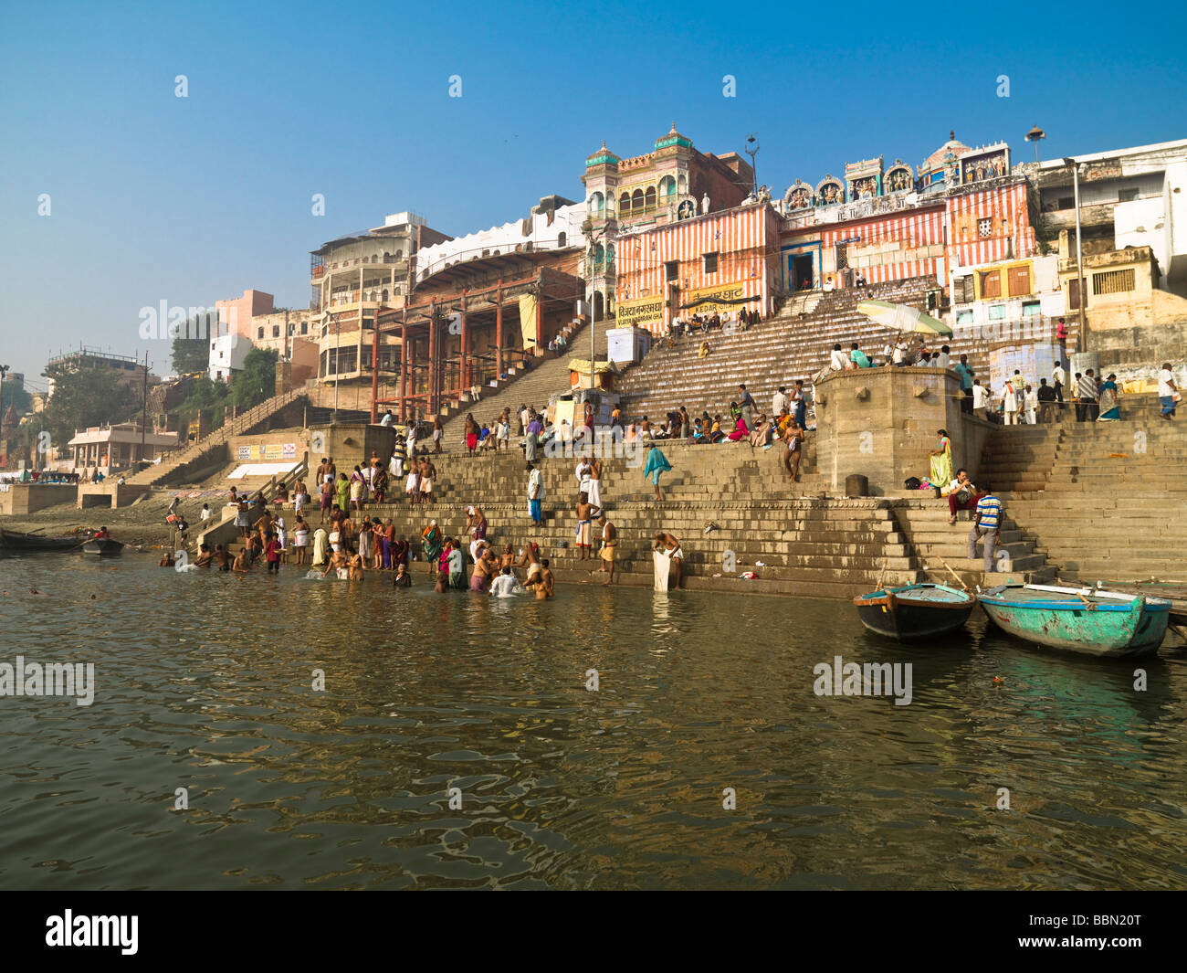 Indian woman bathing in river hi-res stock photography and images - Alamy