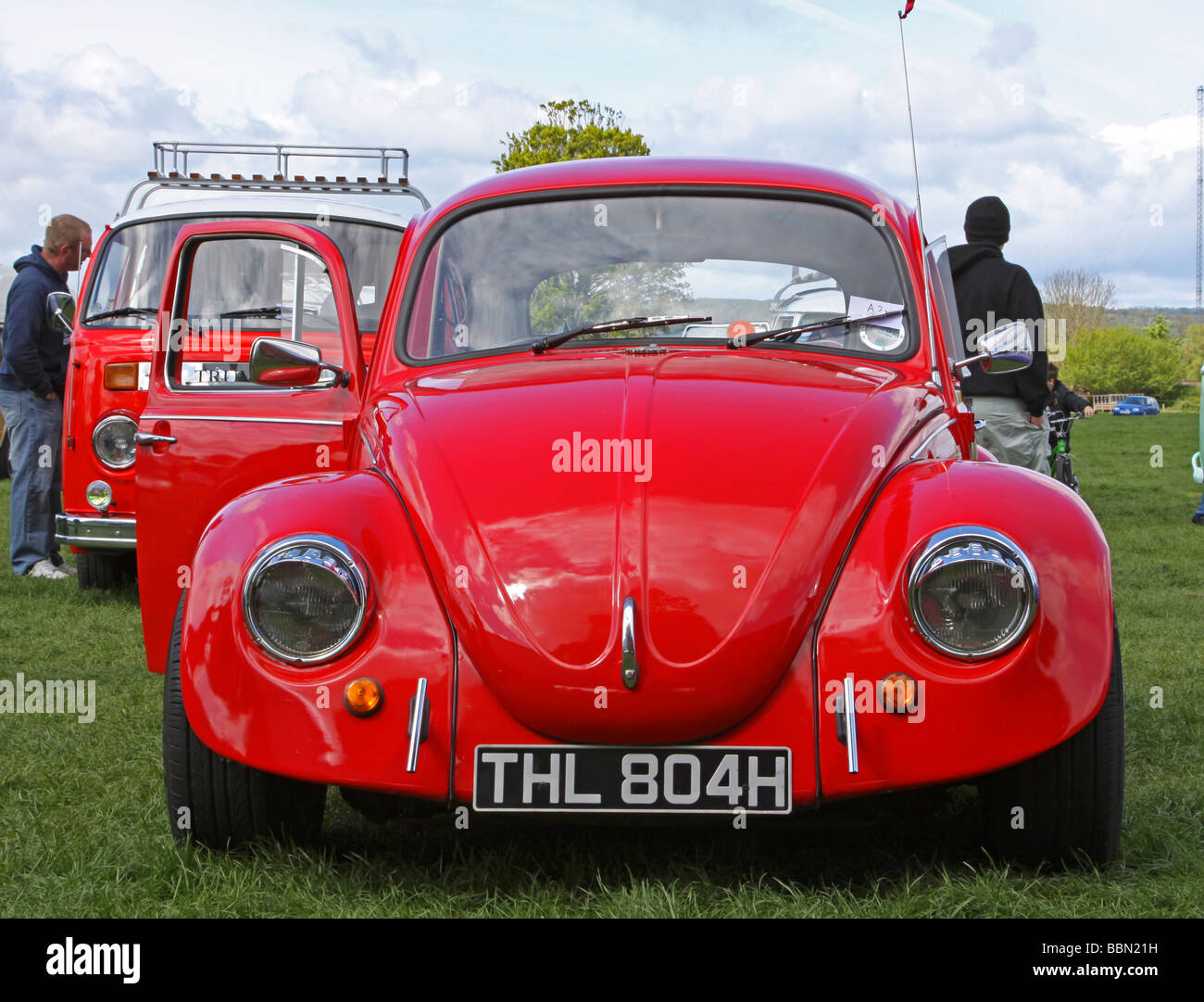 Red VW Beetle at a VW show Stock Photo - Alamy