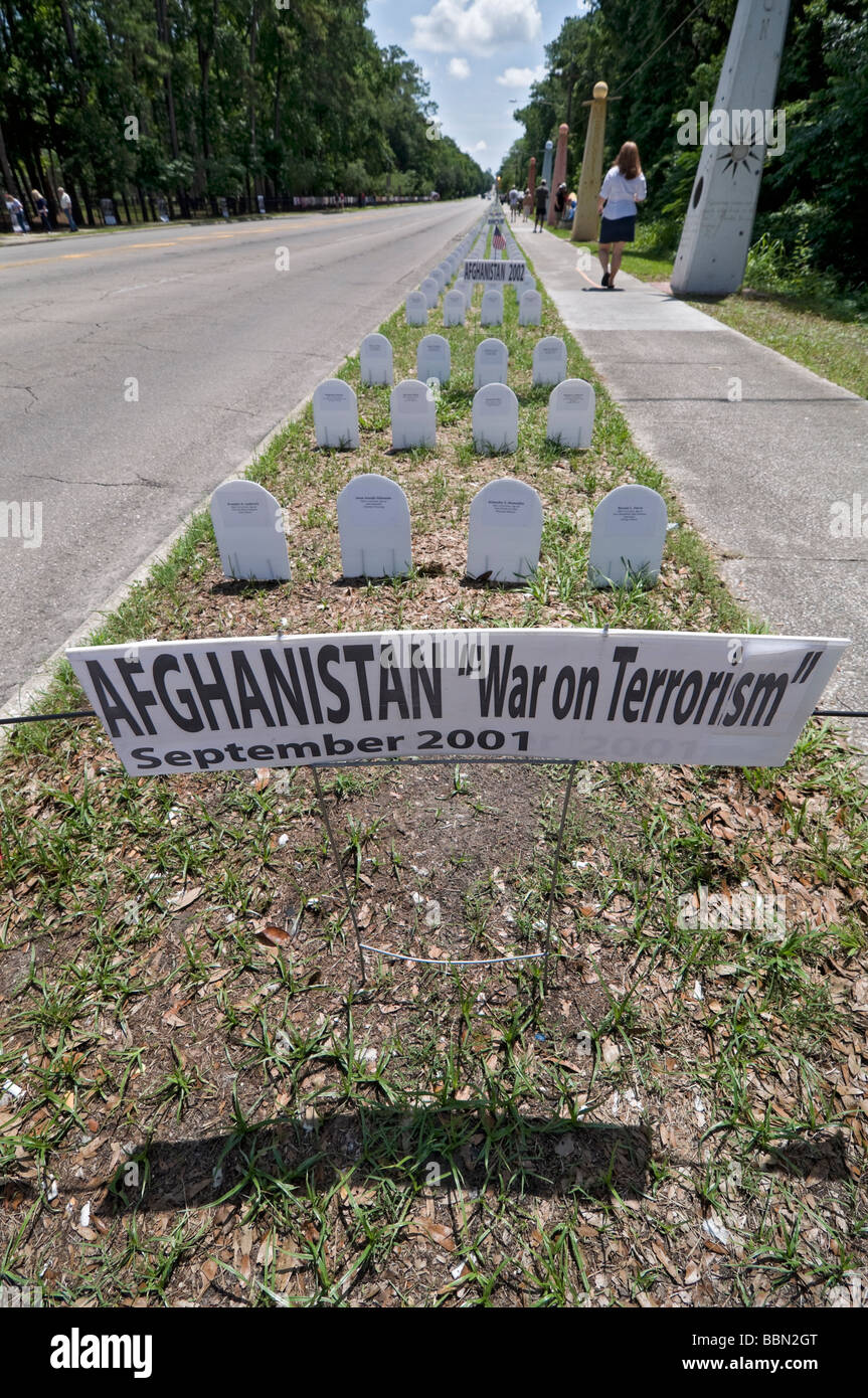 U.S. Memorial Day observance showing headstones representing fallen U.S ...