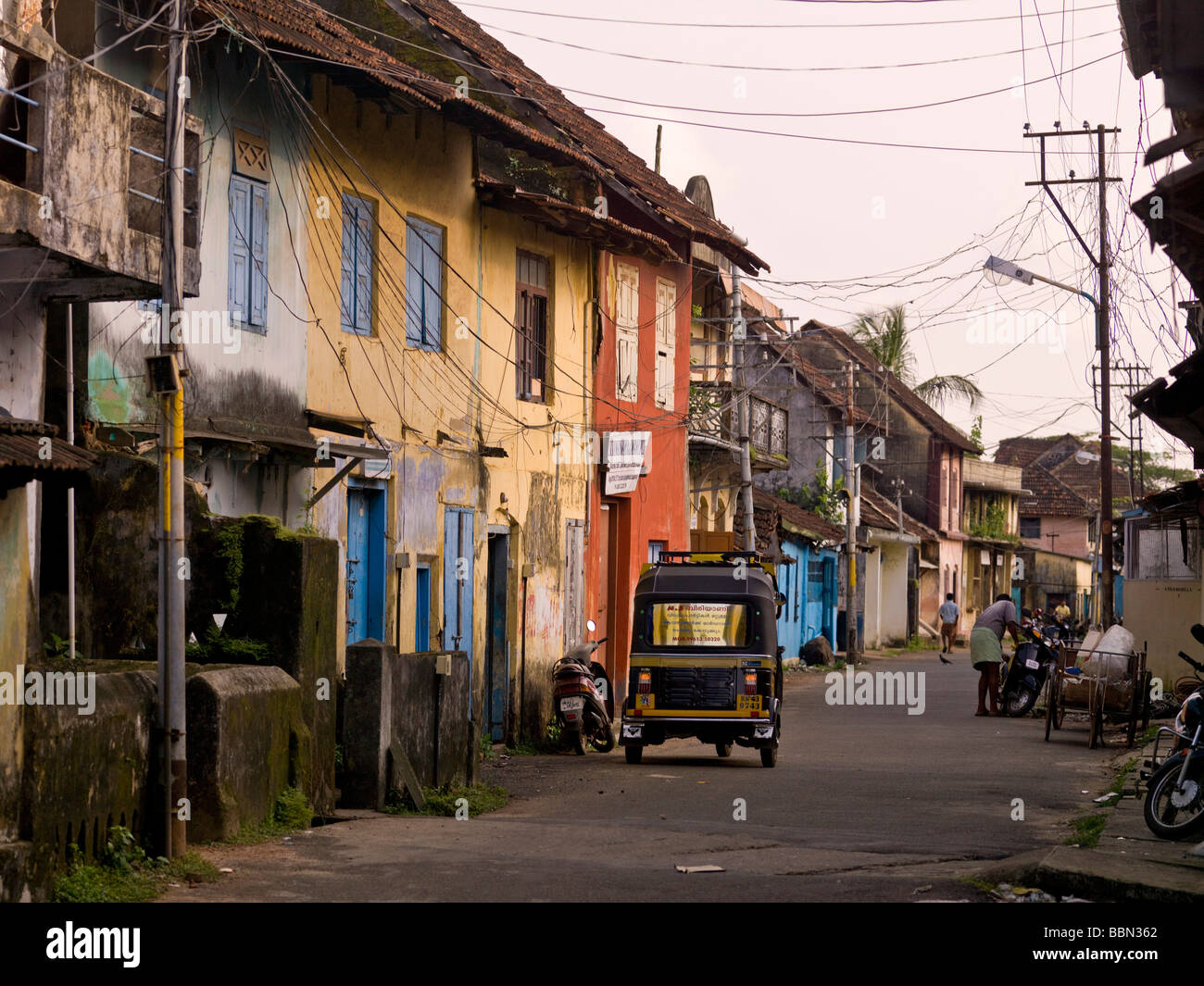 Jewtown,Cochin,Kerala,India;Run down shop fronts Stock Photo - Alamy